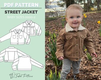 PATTERN Street Jacket KIDS Unisex Boys Girls Denim Jacket PDF Sewing ...