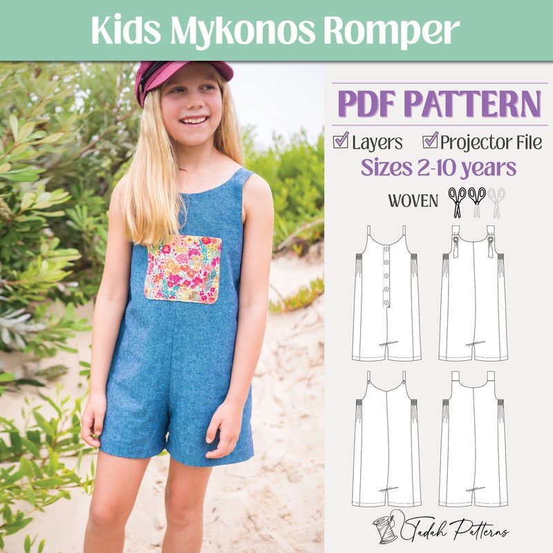 Girls Romper Pattern - Etsy Canada