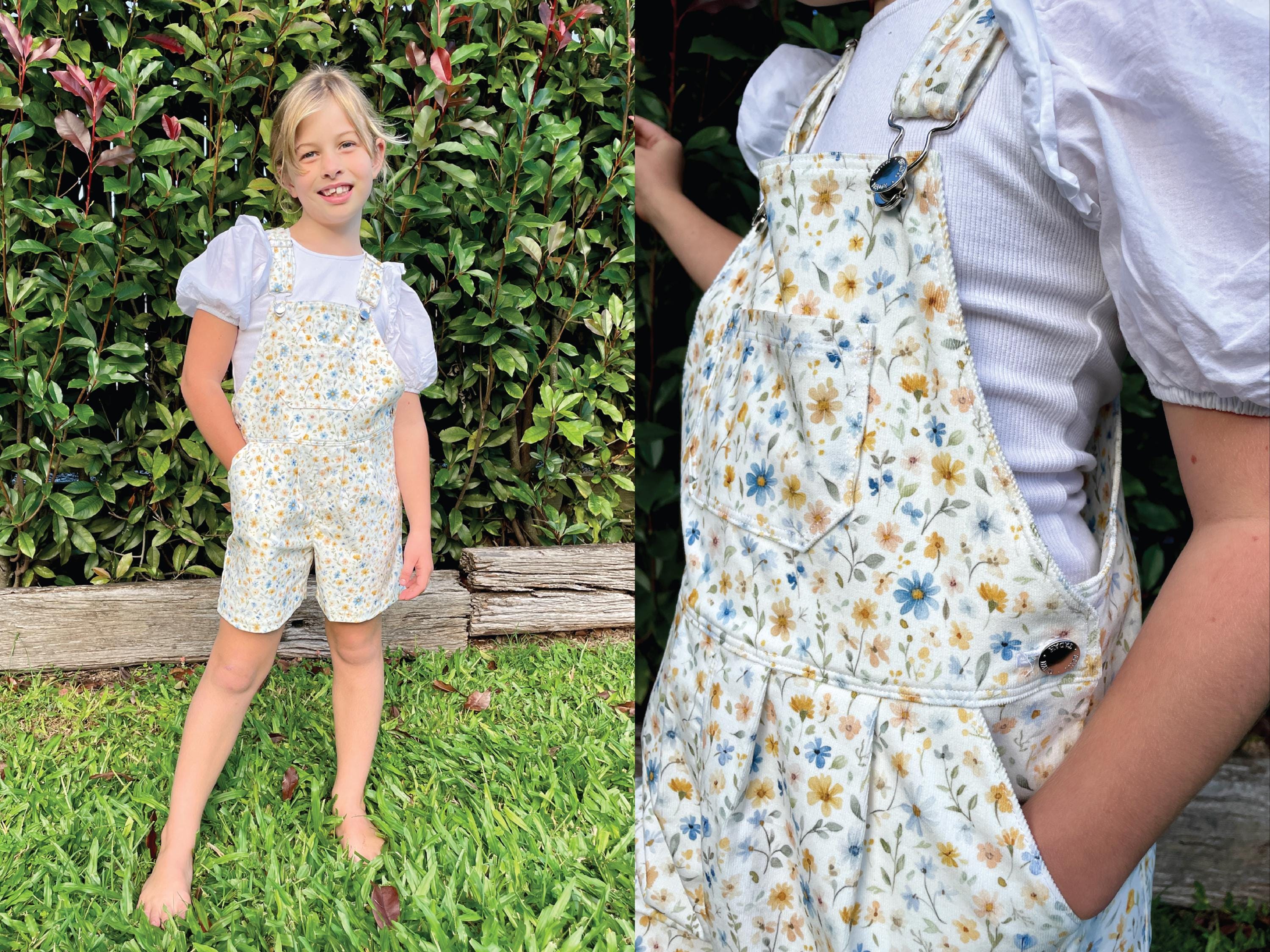 Kids Luxe Overalls PDF Sewing Pattern ~ Unisex Boys Girls Pants ~ Sizes ...