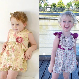 Baby Tea Party Dress PDF Sewing Pattern ~ Girls Playsuit and Romper ...