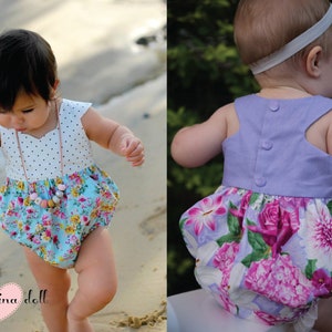 Baby Tea Party Dress PDF Sewing Pattern ~ Girls Playsuit and Romper ...