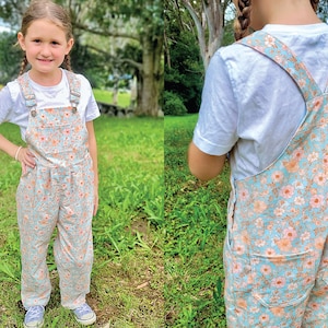 Kids Luxe Overalls PDF Sewing Pattern ~ Unisex Boys Girls Pants ~ Sizes ...