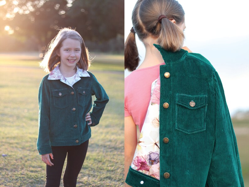 Kids Street Jacket PDF Sewing Pattern ~ Unisex Boys Girls Denim Jacket ...