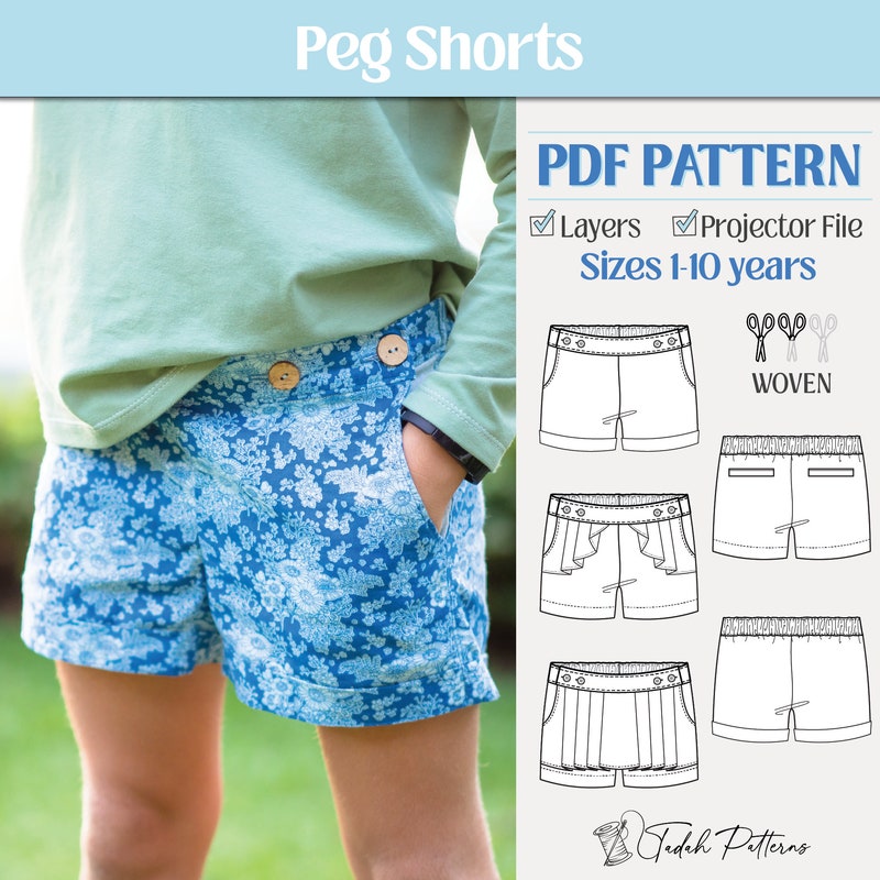 Toddler Shorts Pattern - Etsy