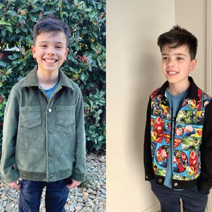 Kids Street Jacket PDF Sewing Pattern ~ Unisex Boys Girls Denim Jacket ...