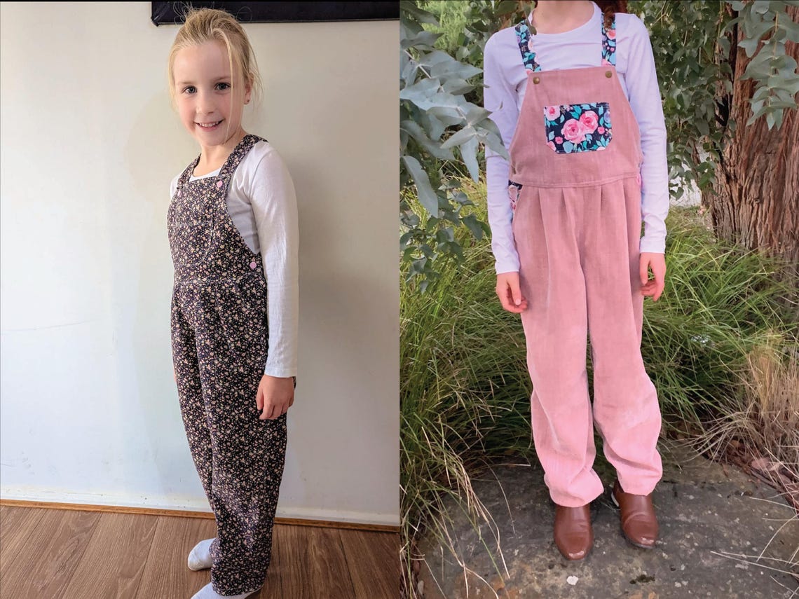 Teen Luxe Overalls PDF Sewing Pattern ~ Unisex Boys Girls Pants ~ Sizes ...