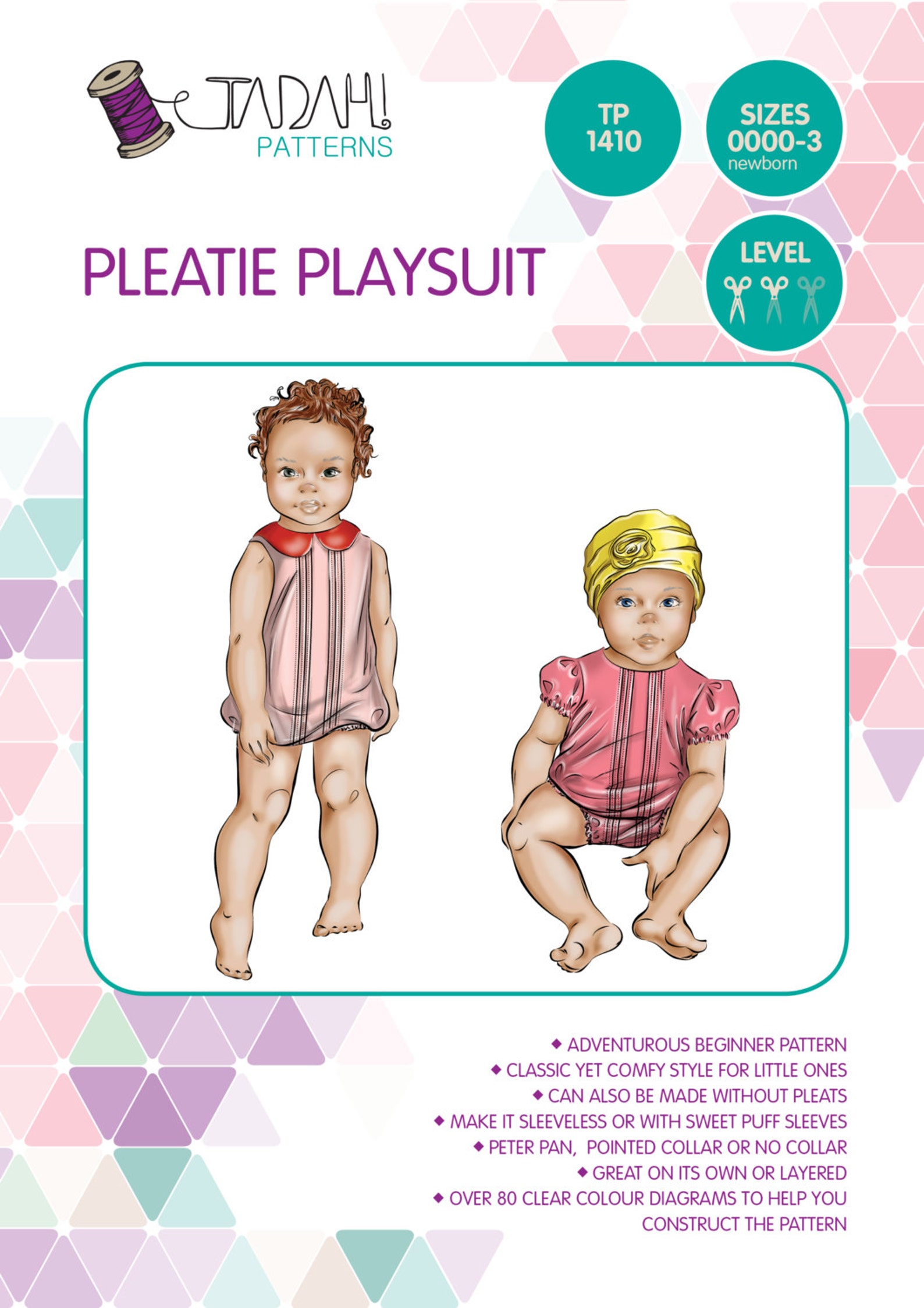 PATTERN Pleatie Playsuit PDF Sewing Pattern Instant | Etsy
