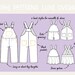 Kids Luxe Overalls PDF Sewing Pattern ~ Unisex Boys Girls Pants ~ Sizes ...