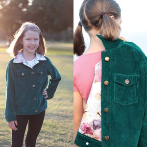 Kids Street Jacket PDF Sewing Pattern ~ Unisex Boys Girls Denim Jacket ...