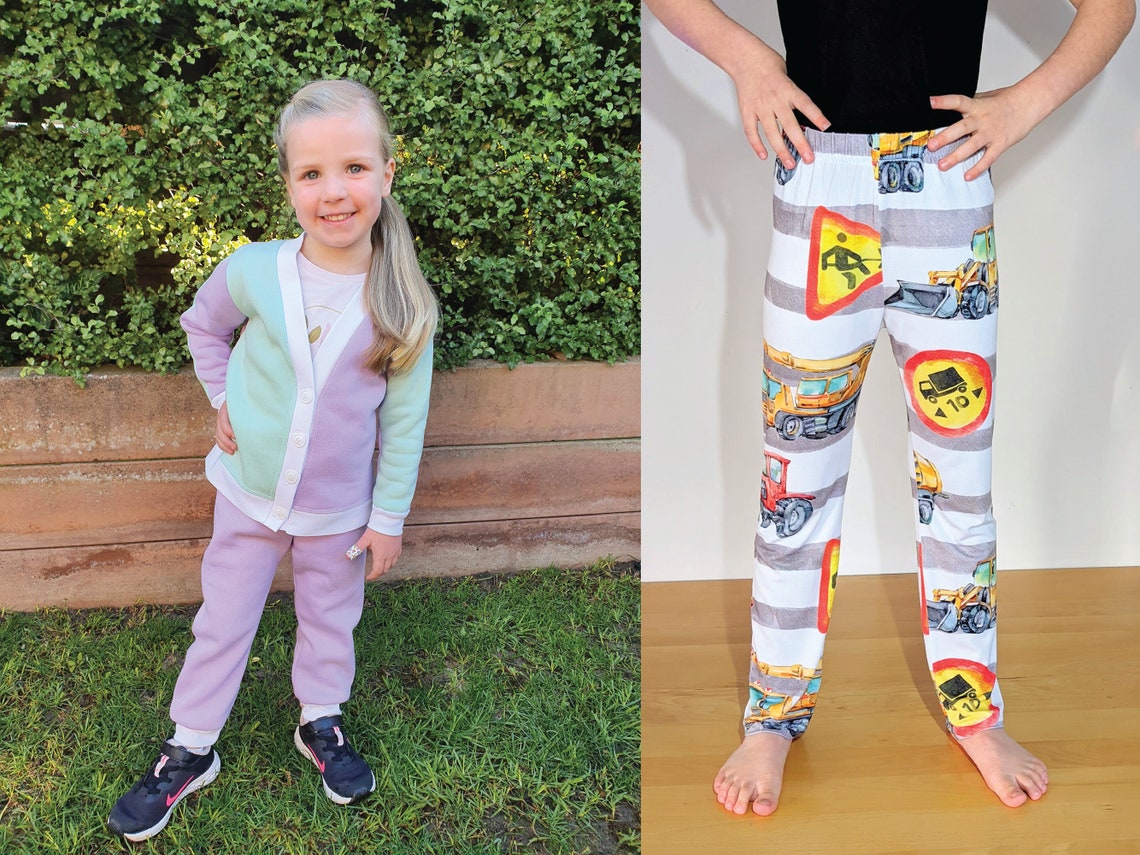 Kids Trackies PDF Sewing Pattern ~ Unisex Boys Girls Tracksuit Pants ...