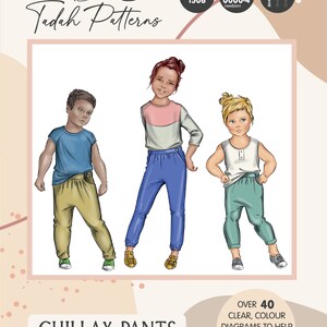PATTERN Chillax Pants LITTLIES Unisex Boys Girls Pants PDF - Etsy