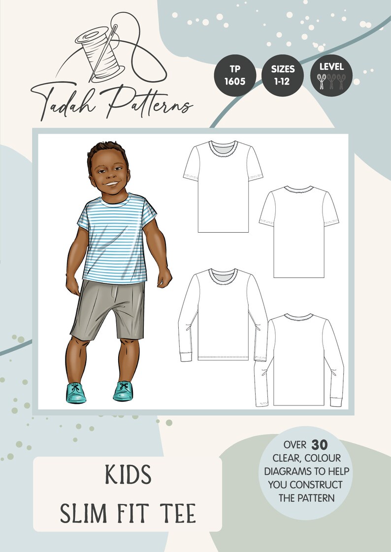 PATTERN Slim Fit Tee PDF Sewing Pattern Instant Download - Etsy