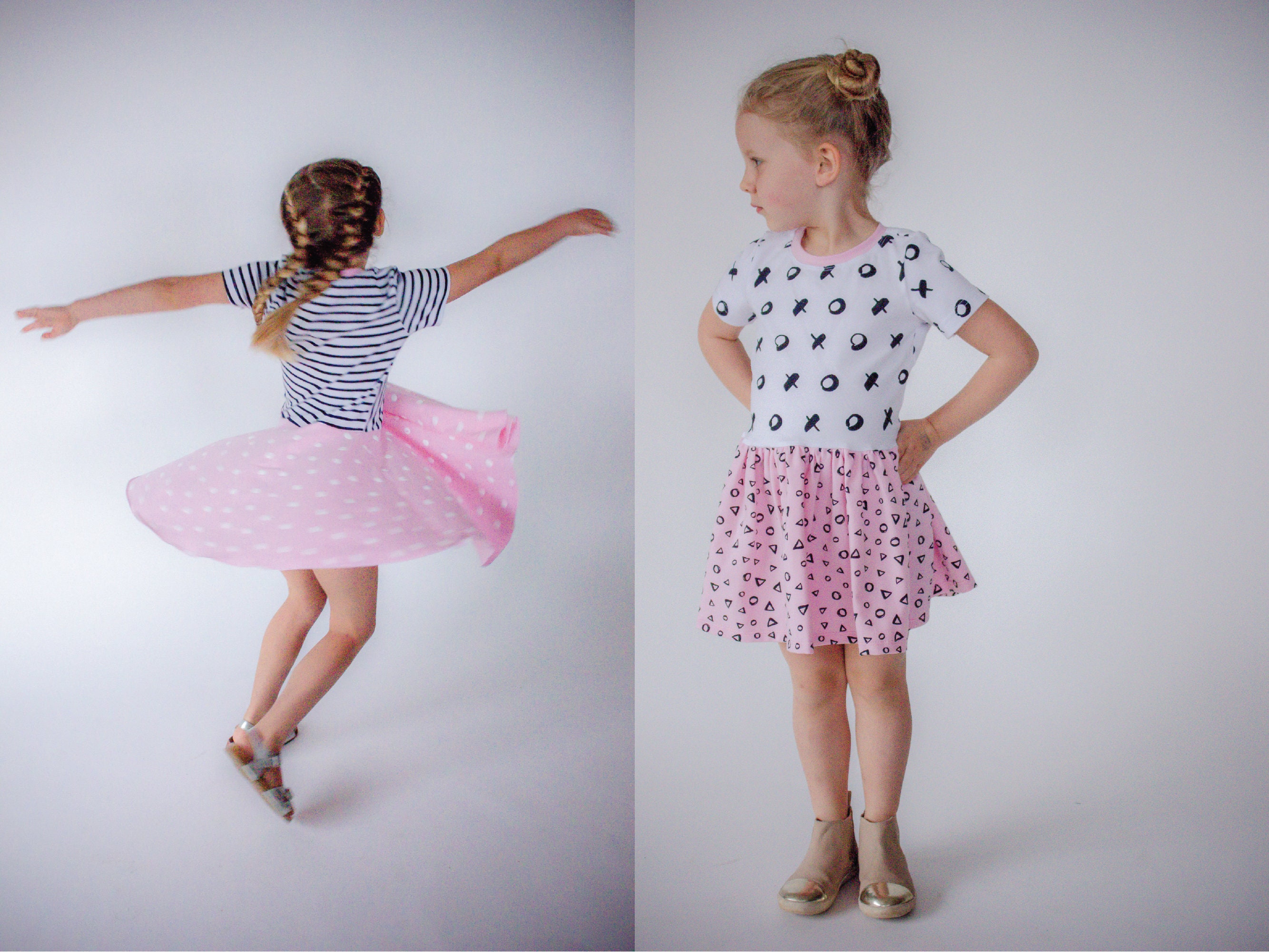 Jaunty Dress PDF Sewing Pattern ~ Girls Knit Dress ~ Sizes 1-12 Years ...