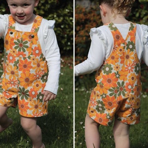 Kids Everyday Overalls PDF Sewing Pattern ~ Unisex Boys Girls Pants ...