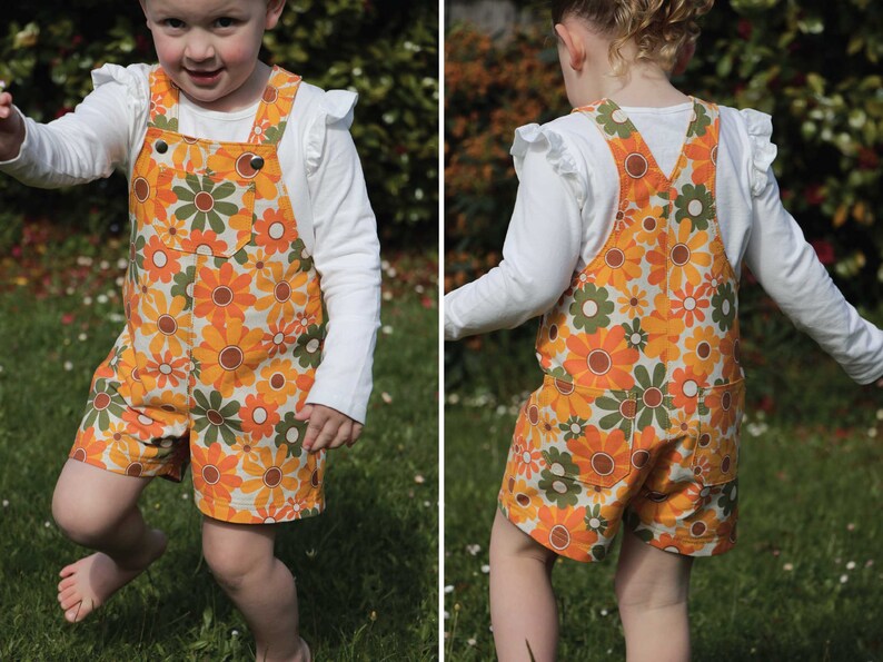 Kids Everyday Overalls PDF Sewing Pattern ~ Unisex Boys Girls Pants ...