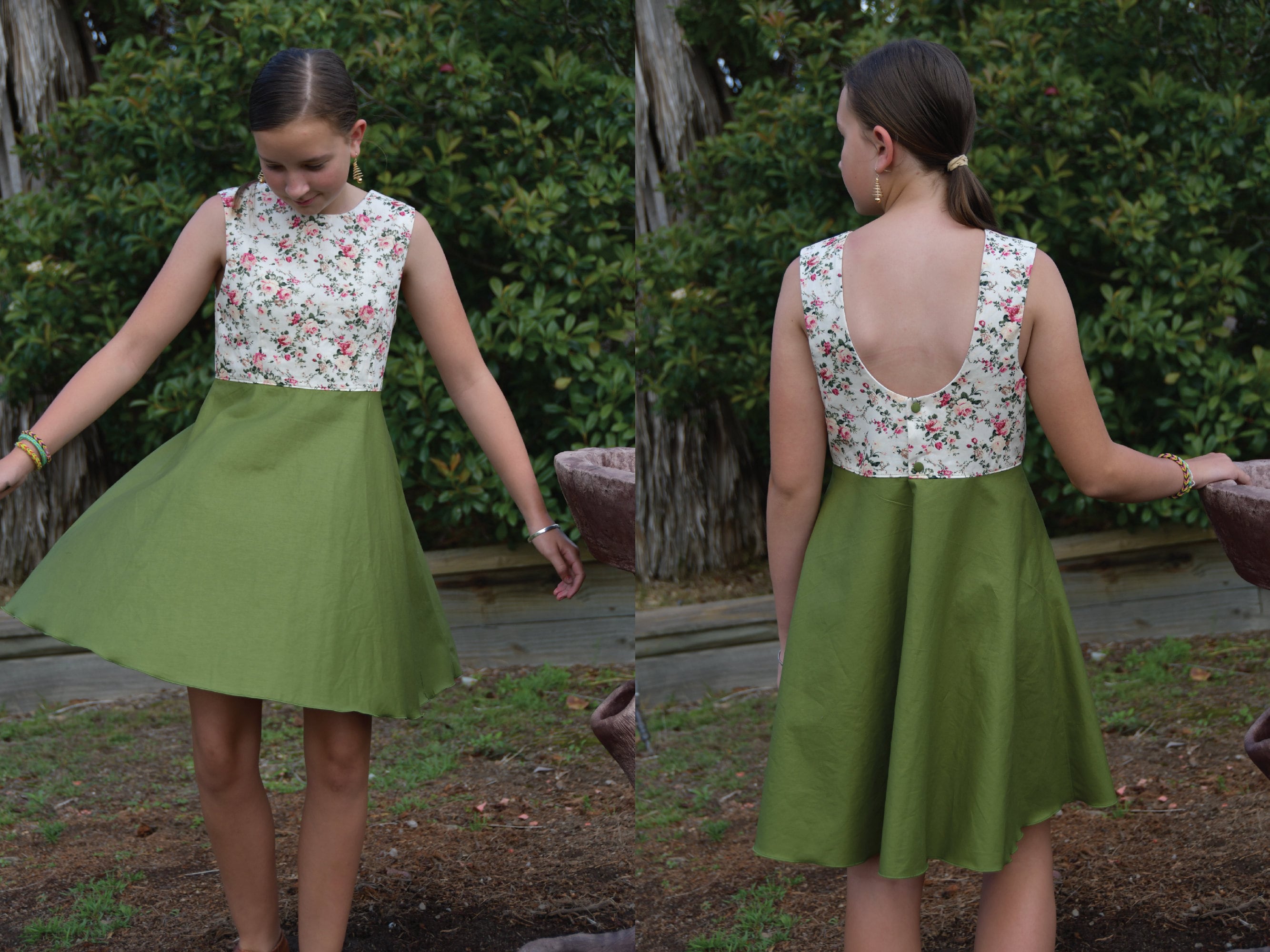 Teen Tea Party Dress PDF Sewing Pattern ~ Girls Summer Dress ~ Sizes 8 ...