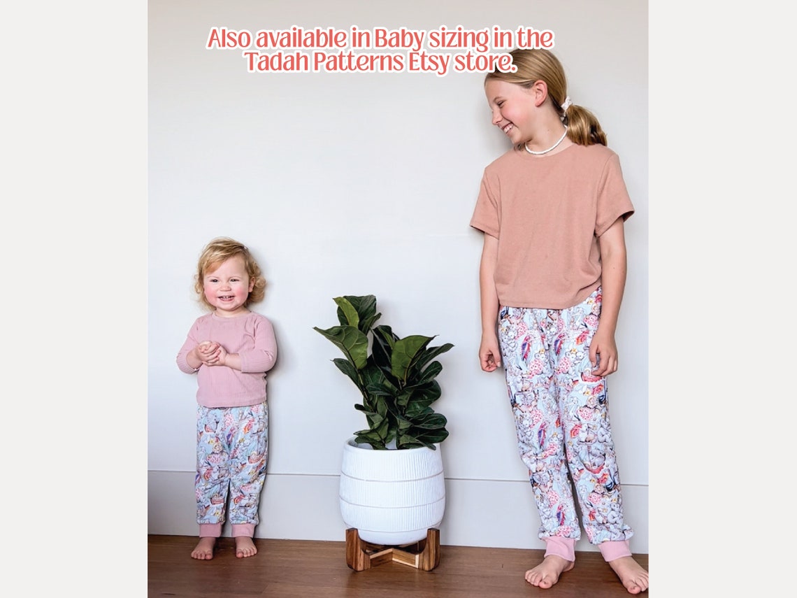 Kids Trackies PDF Sewing Pattern ~ Unisex Boys Girls Tracksuit Pants ...