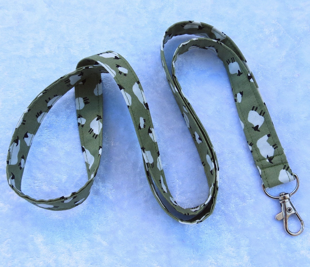 Cotton Lanyard, Swivel Lobster Clip, Sheep, ID Holder - Etsy UK