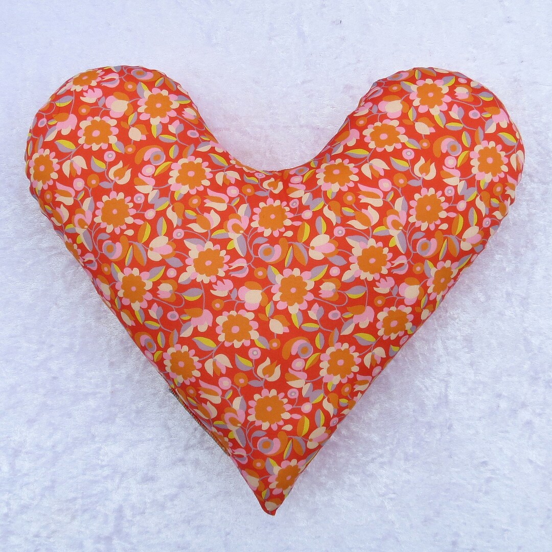 Underarm Pillow, 25cm, Breast Cancer, Organic Liberty Tana Lawn, Heart ...