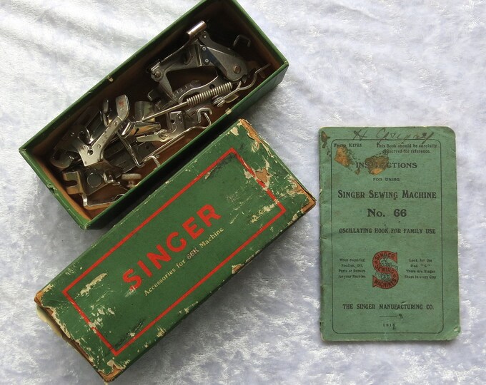 Vintage Singer 66 Instructions With Singer Parts, Singer Accessories ...