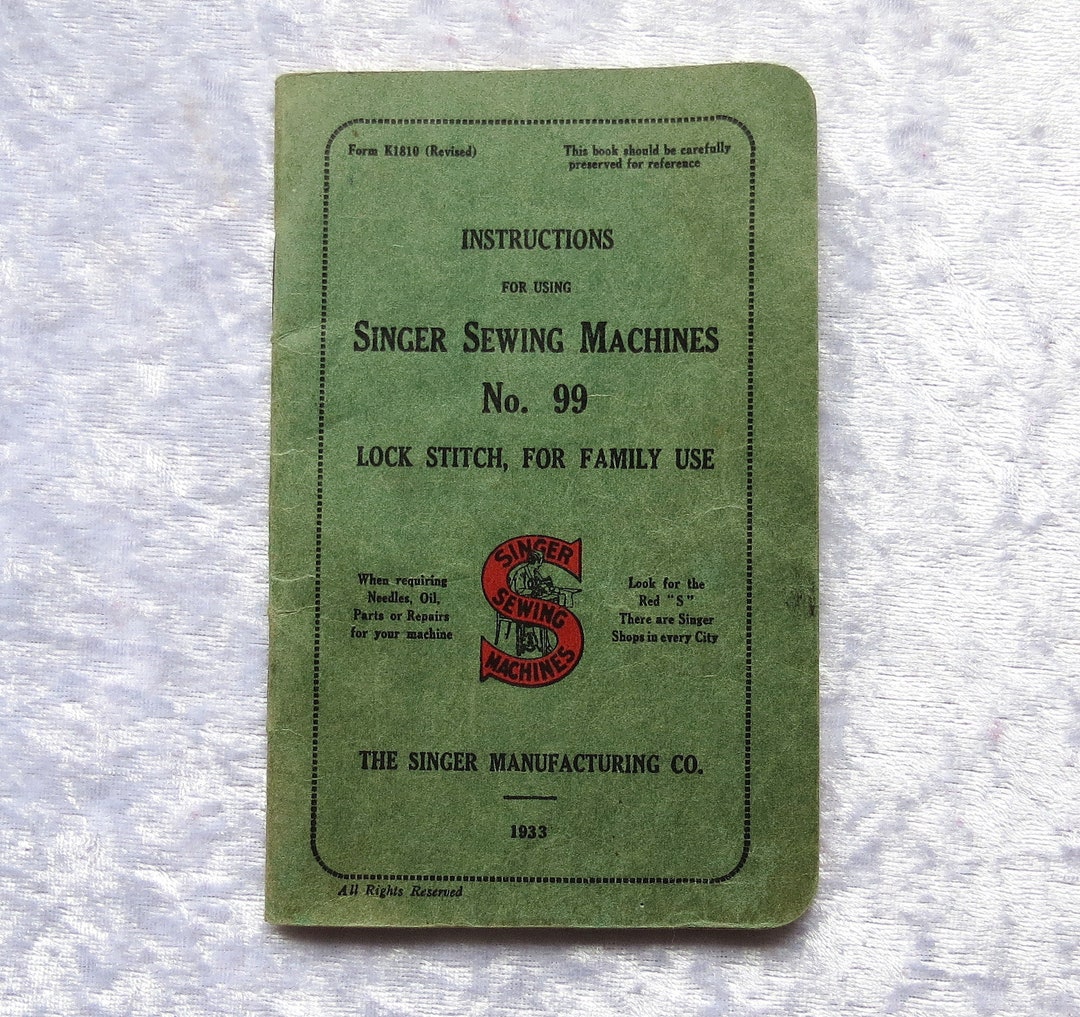 Singer Instructions Original Singer Manual for Singer Sewing - Etsy UK