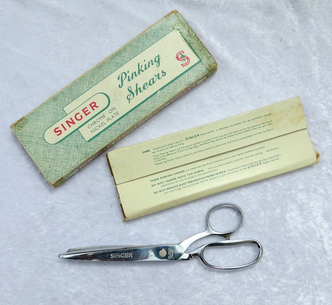 Vintage Singer Pinking Shears, Singer Scissors, 1970s, With Original ...