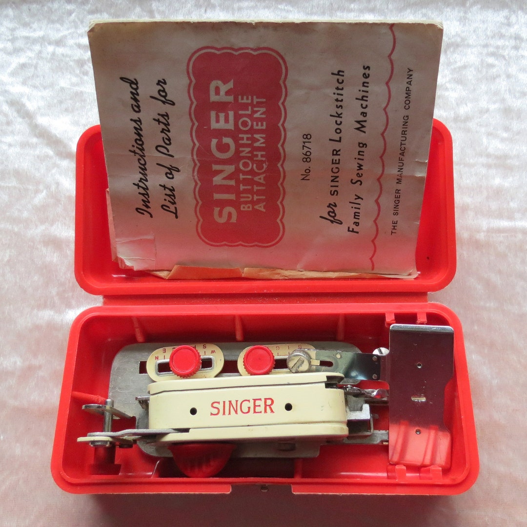 Singer Buttonholer, 1960s, Singer Buttonhole Attachment, With Original ...