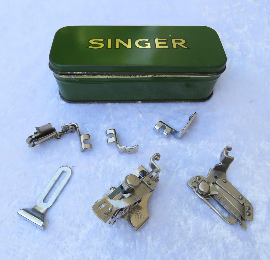 Vintage Singer Sewing Tin: 1940s Green Tin With Simanco Parts - Etsy UK