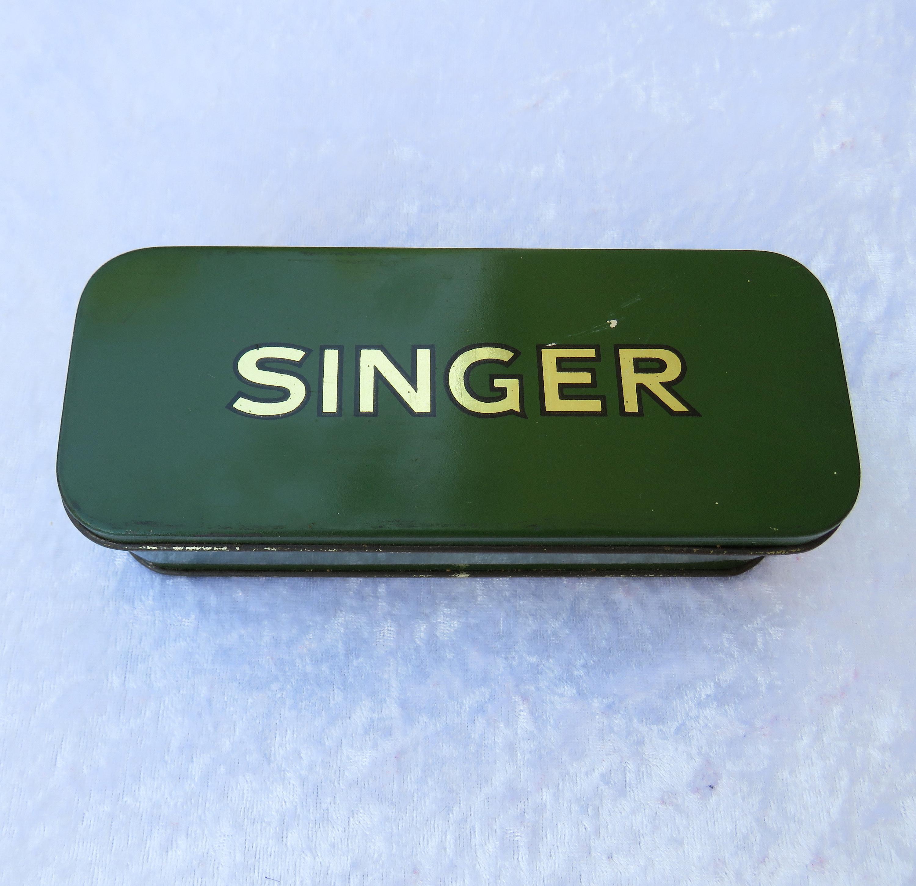 Green Singer Sewing Tin: 1940s, With Simanco Parts - Etsy