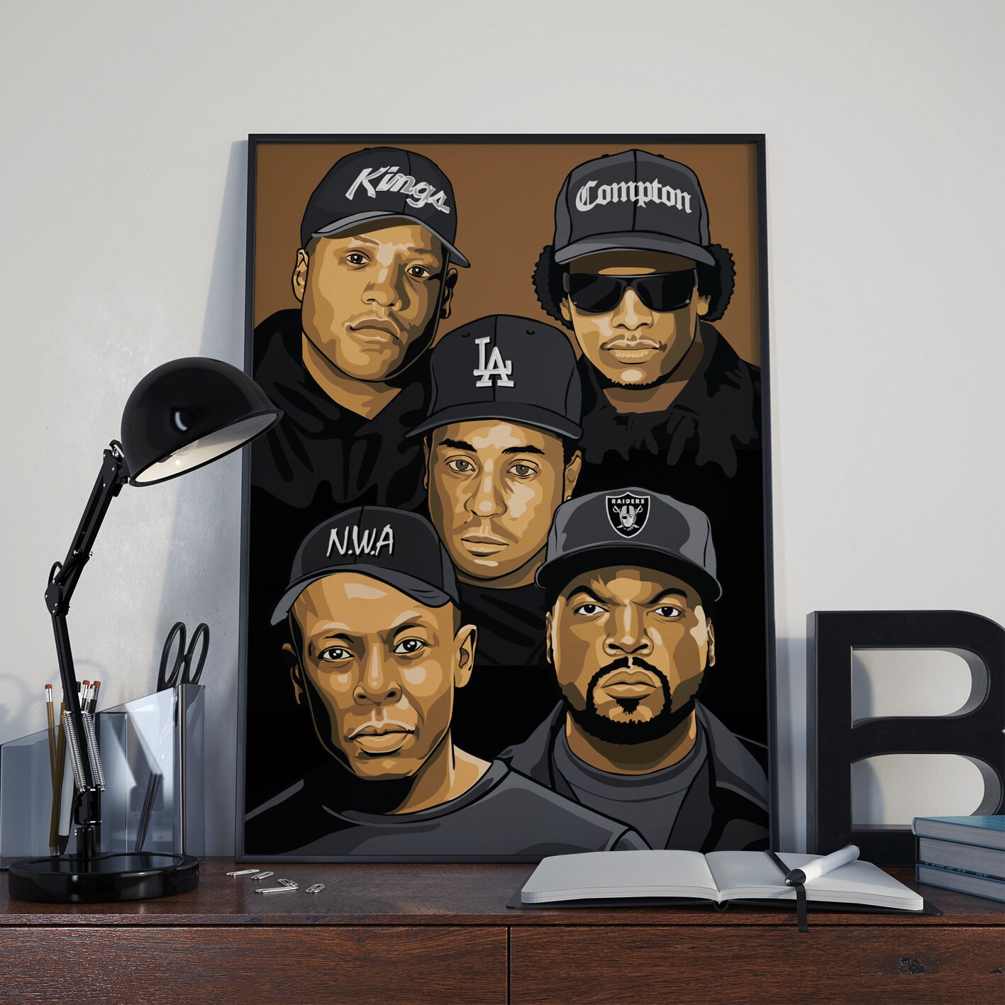 NWA N.W.A Póster Montaje Dr dre Ice Cube Eazy-E Sr. Ren Yella | Etsy