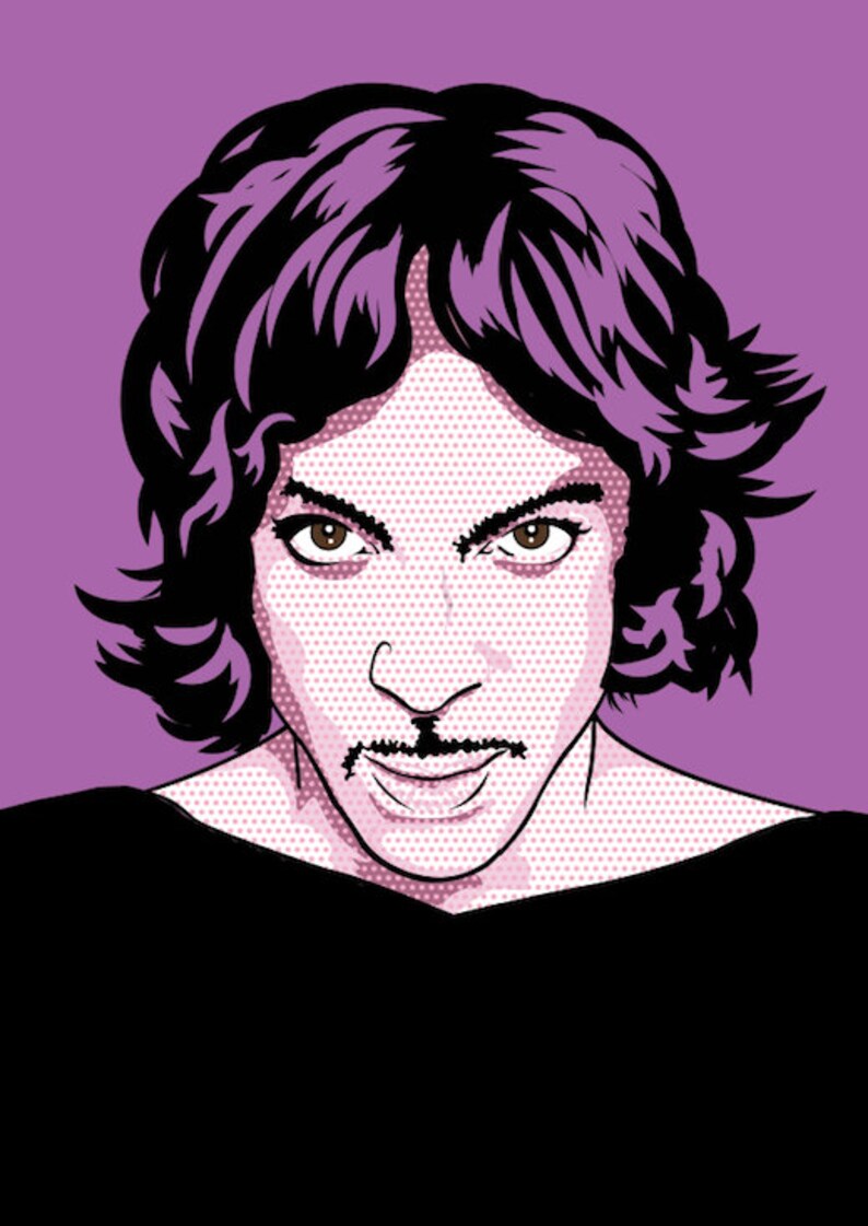 Prince Purple Rain Pop Art Themed Art Print Etsy