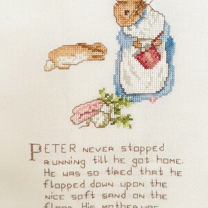Peter Rabbit Handmade Cross Stitch Small Cross Stitch Beatrix Potter ...