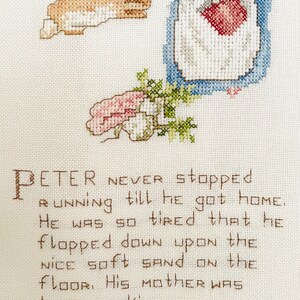 Peter Rabbit Handmade Cross Stitch Small Cross Stitch Beatrix Potter ...