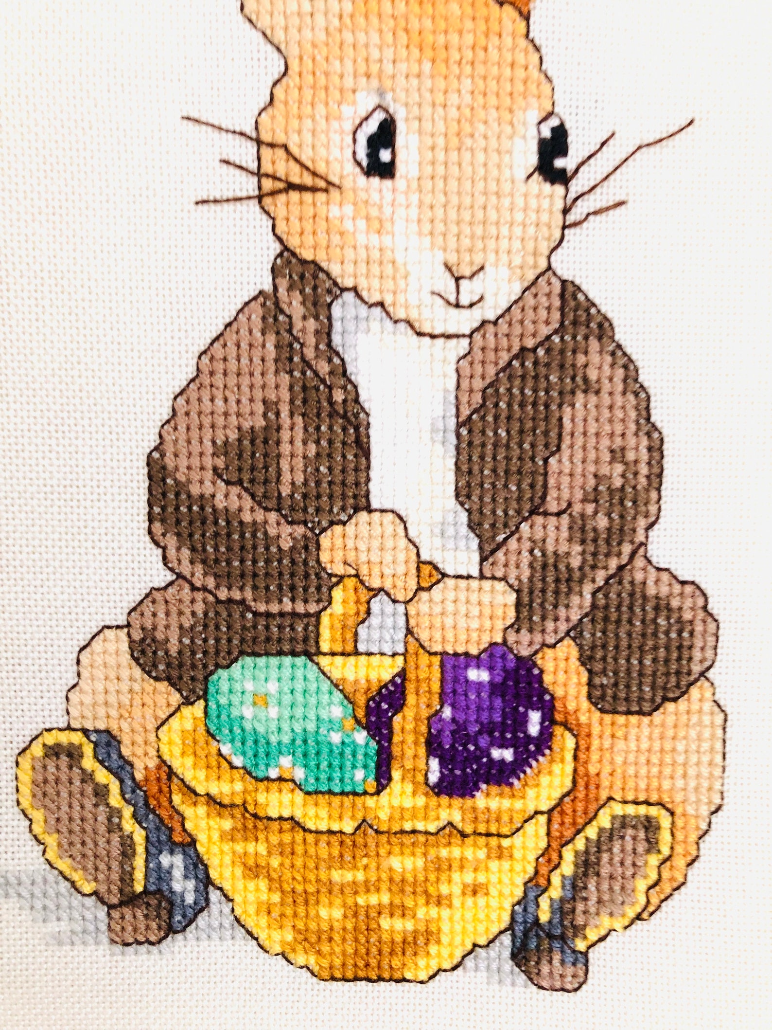 Handmade Crossstitch Peter Rabbit ABC Letter O Beatrix Potter - Etsy