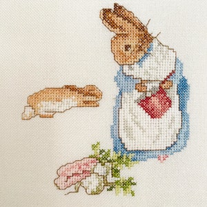 Peter Rabbit Handmade Cross Stitch Small Cross Stitch Beatrix Potter ...