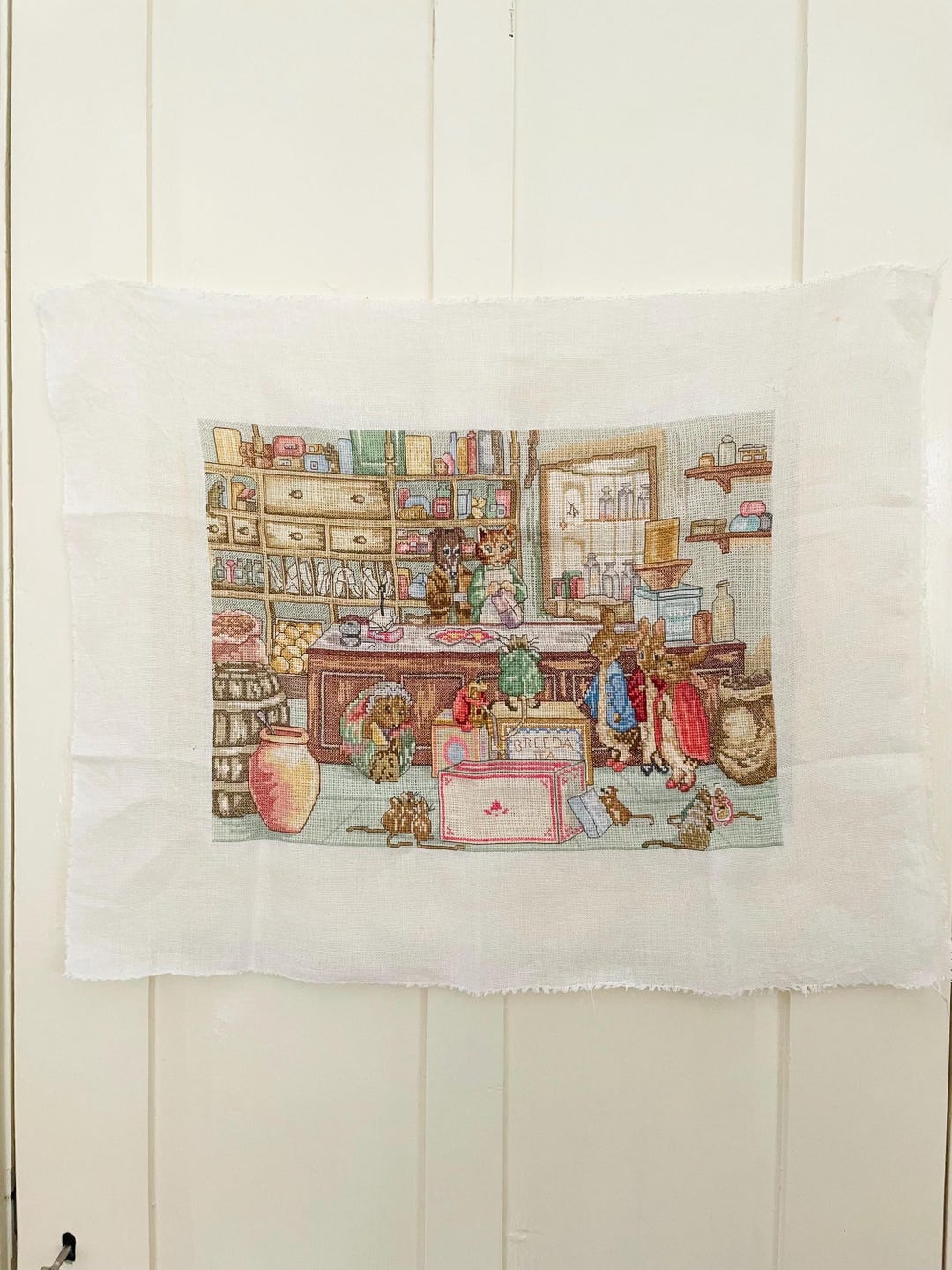 Handmade Peter Rabbit Cross Stitch Beatrix Potter Hand Embroidery ...