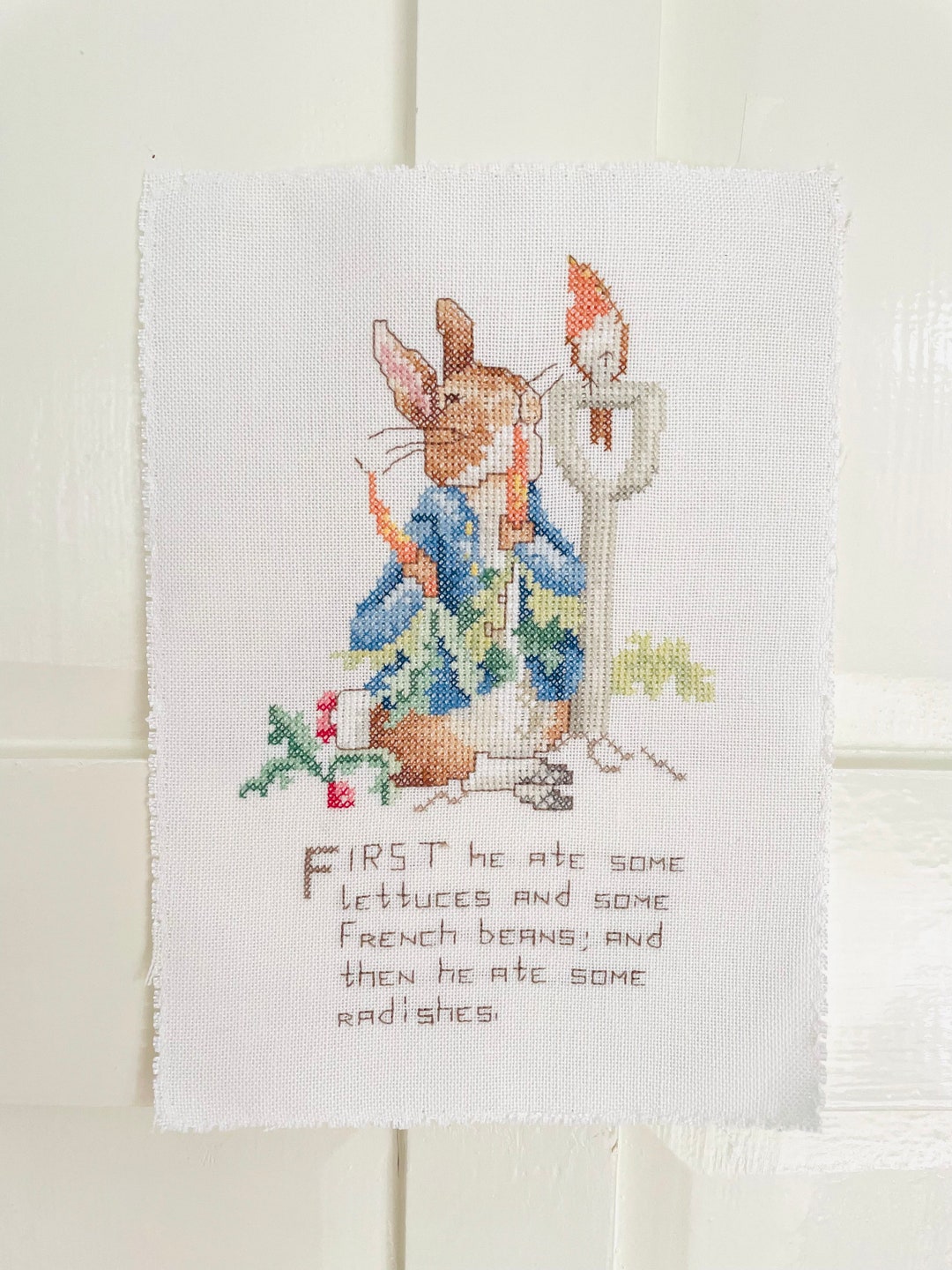 Peter Rabbit Handmade Cross Stitch Small Cross Stitch Beatrix Potter ...