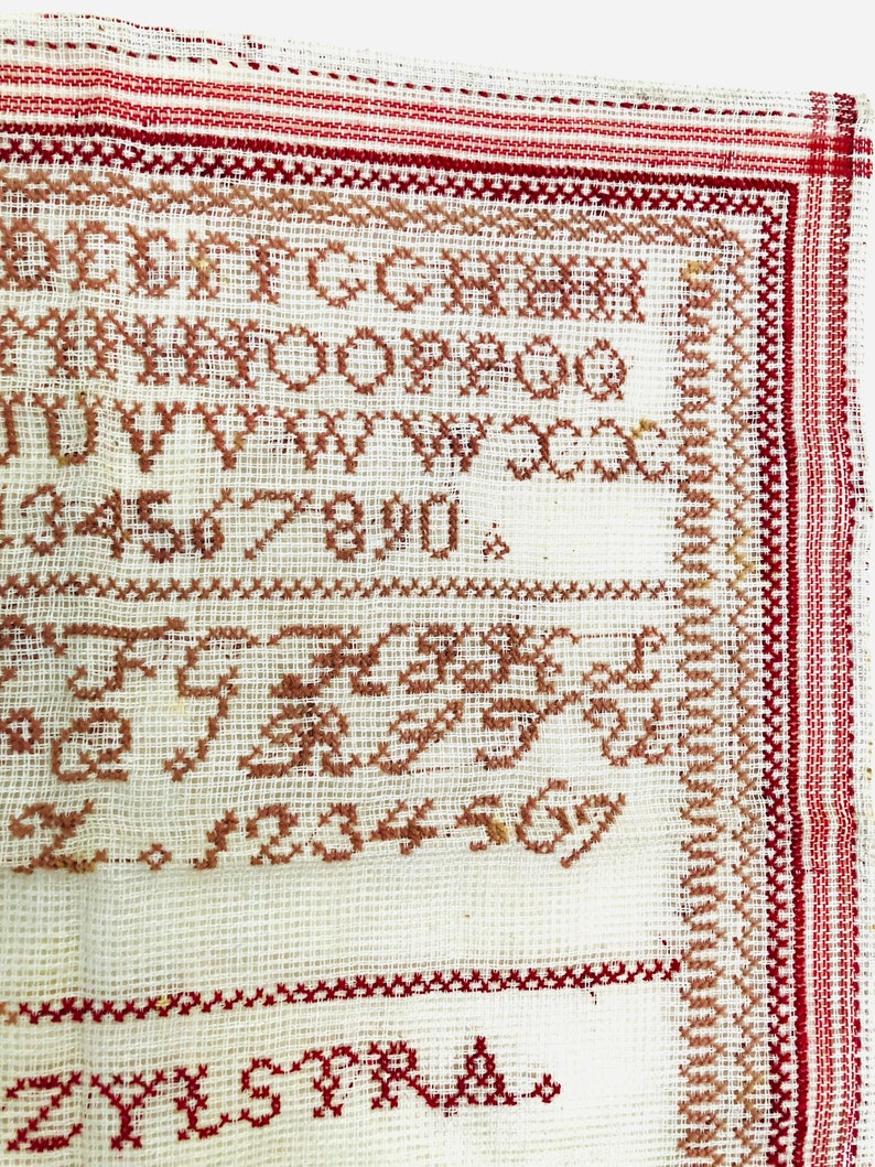 Antique Sampler Dutch Samplers 1906 Set of Two Cross Stitch - Etsy