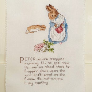 Peter Rabbit Handmade Cross Stitch Small Cross Stitch Beatrix Potter ...
