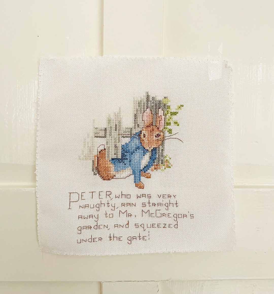 Peter Rabbit Handmade Cross Stitch Small Cross Stitch Beatrix Potter ...