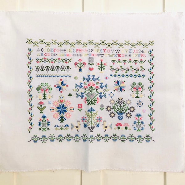 Cross Stitch Sampler - Etsy UK