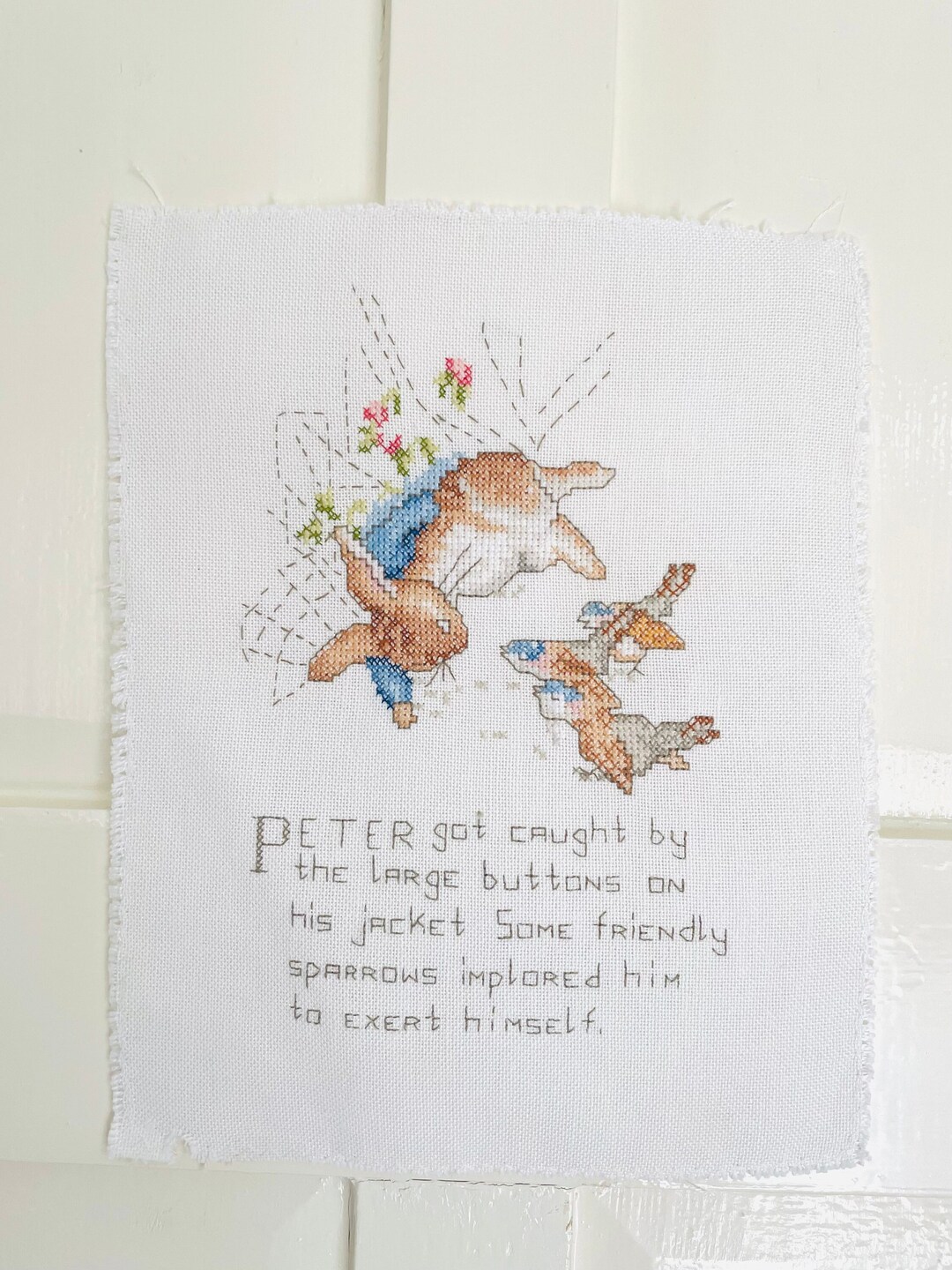 Peter Rabbit Handmade Cross Stitch Small Cross Stitch Beatrix Potter ...