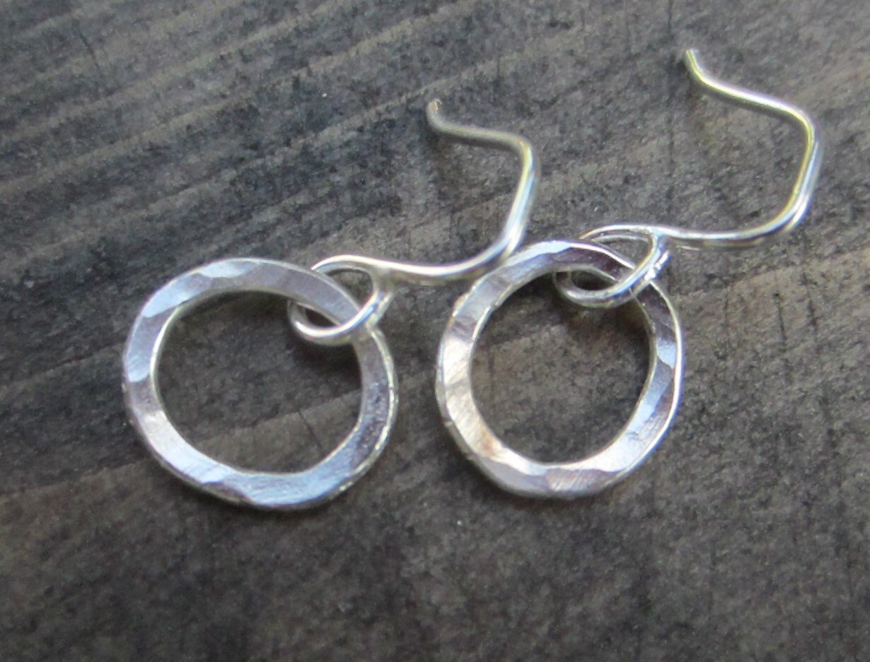 Small Silver Hoops Small Silver Earrings Little Hoops - Etsy
