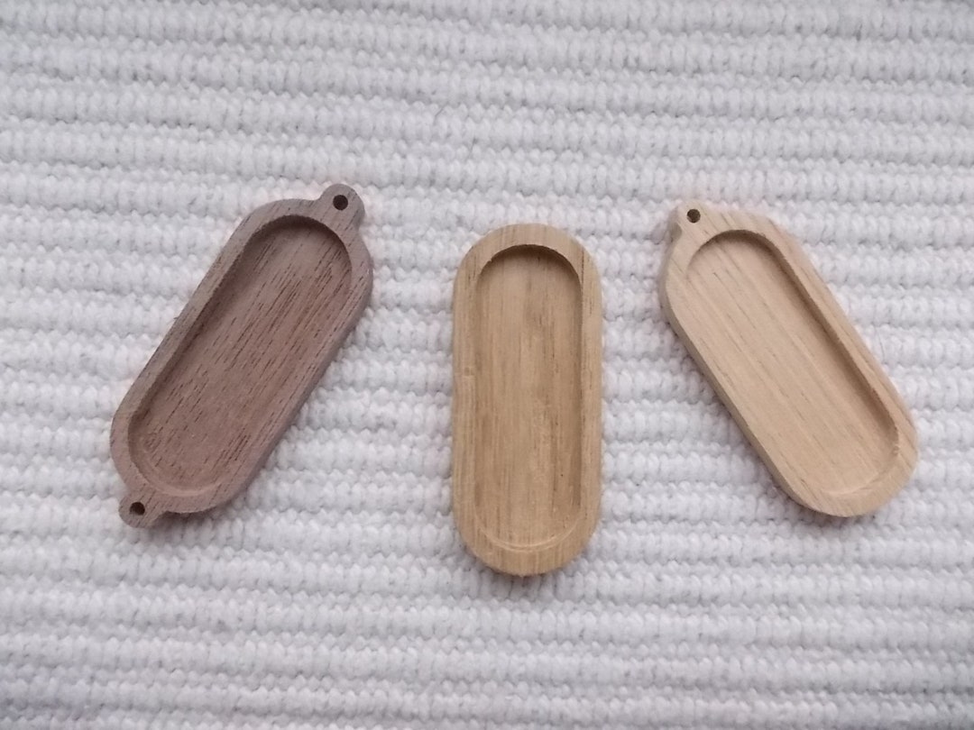 Bulk10pc Unfinished Long Oval Pendant Base With 1 /2 Loops or Without ...