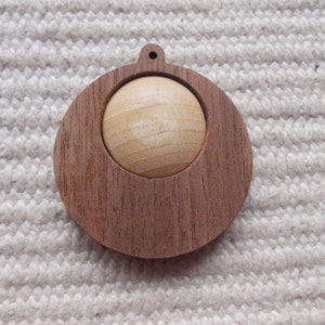 1 P Unfinished Round Wooden Pendant Base With 20 Mm Cabochon Frame and ...