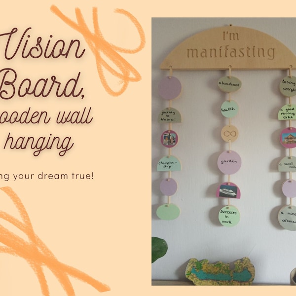 Wooden Vision Board Set - Etsy