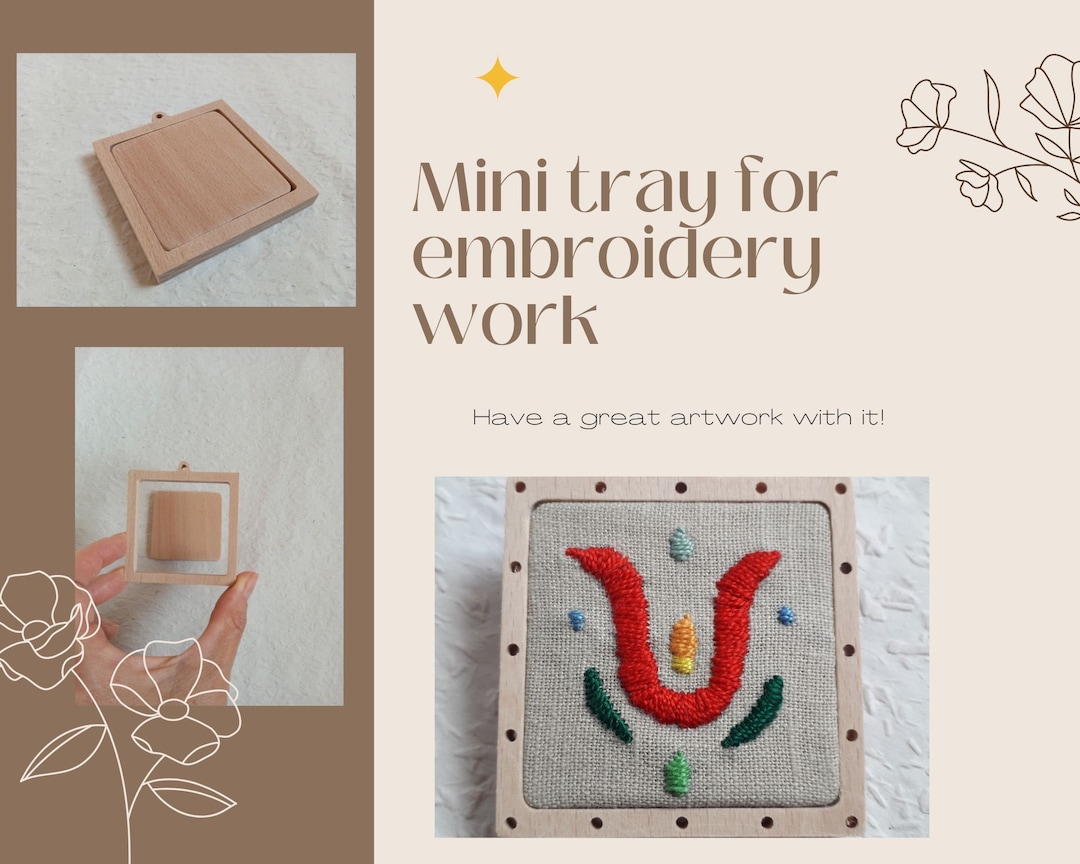 NEW Unfinished Square Frame for Hand Embroidery/textile Artwork,unique ...
