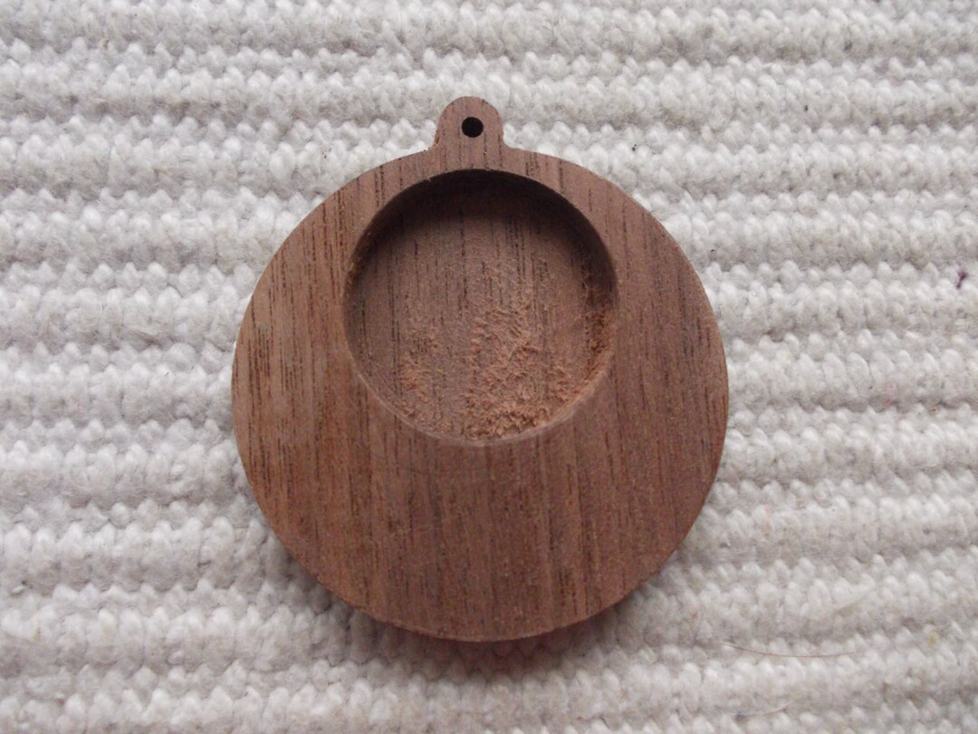 1 P Unfinished Round Wooden Pendant Base With 20 Mm Cabochon Frame and ...