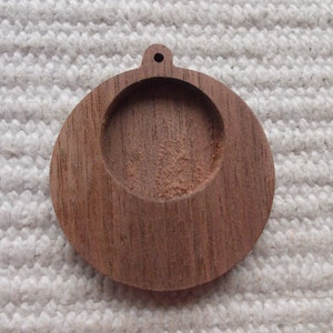 1 P Unfinished Round Wooden Pendant Base With 20 Mm Cabochon Frame and ...