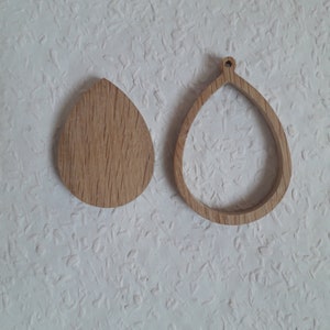 NEW 2.5 Unfinished Tear-drop Frame for Hand Embroidery/textile Artwork for a Pendant,unique ...